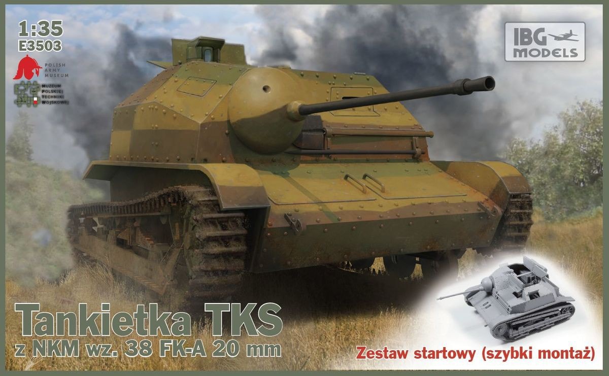 Buy IBG Models E3503 1:35 TKS Tankette with 20mm Gun Quick tracks ...