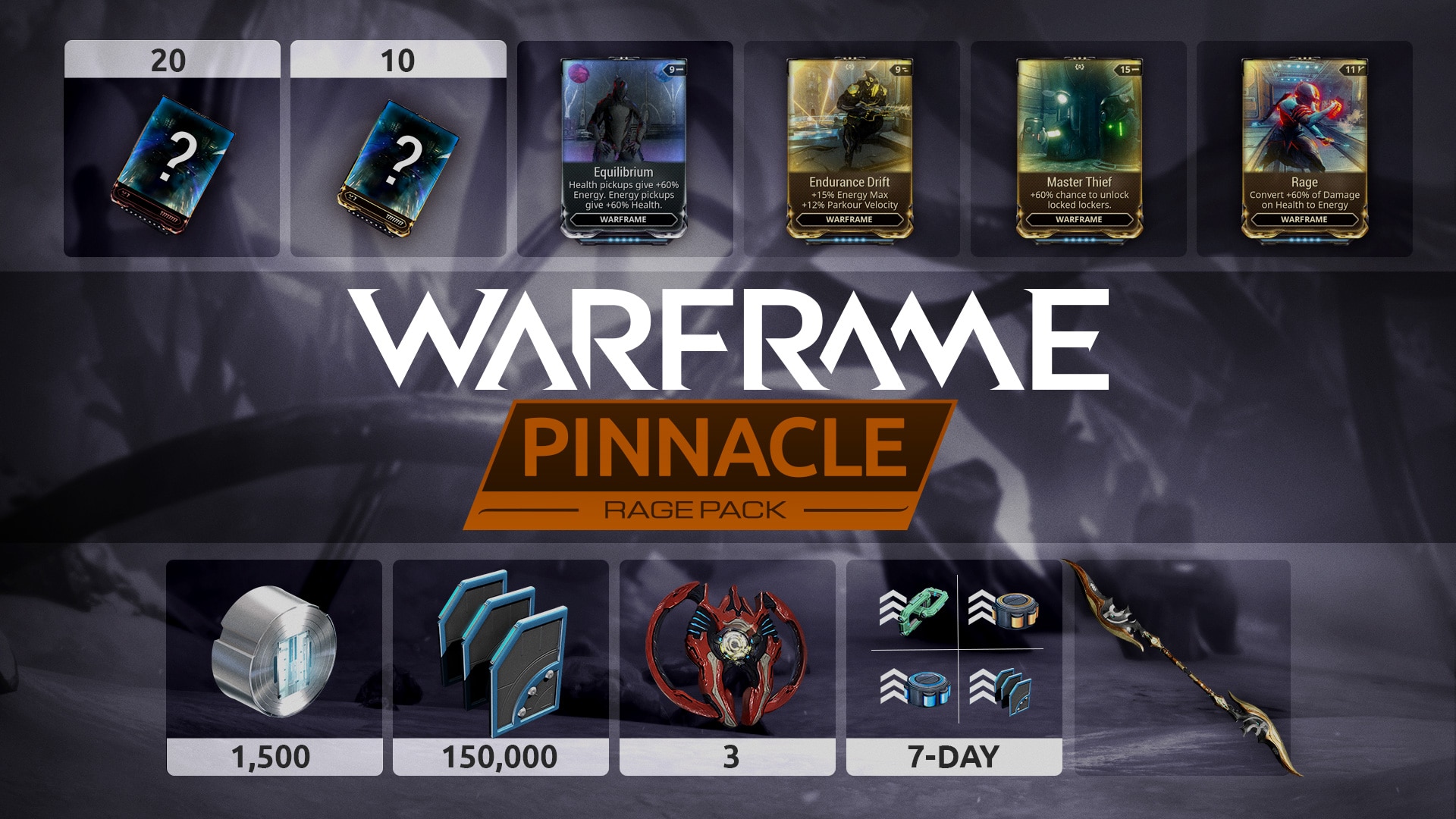 Buy Warframe: Rage Pinnacle Pack Steam Key
